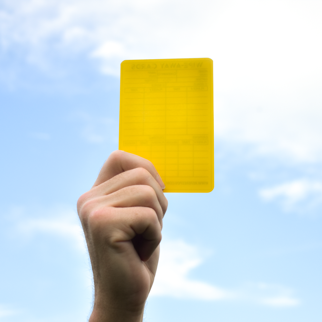 Wipe-Away Soccer Referee Card - Yellow – Referee POV